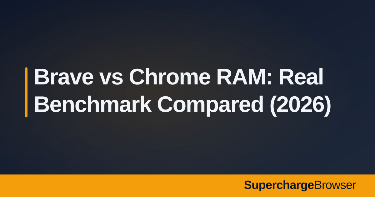 Brave vs Chrome RAM: What Actually Drives the Gap (2026)